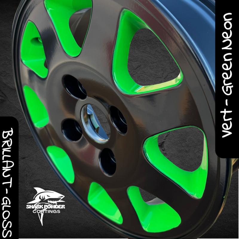 Neon Green RAL 6038 Fluorescent Powder Coating | Shark Powder Coatings
